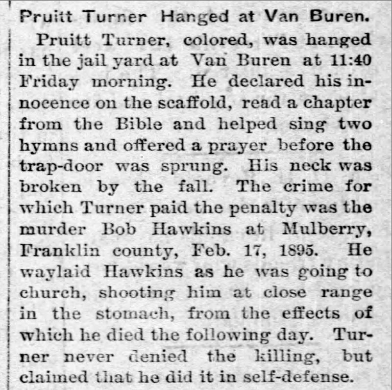 Turner, Pruitt (Execution of) - Encyclopedia of Arkansas